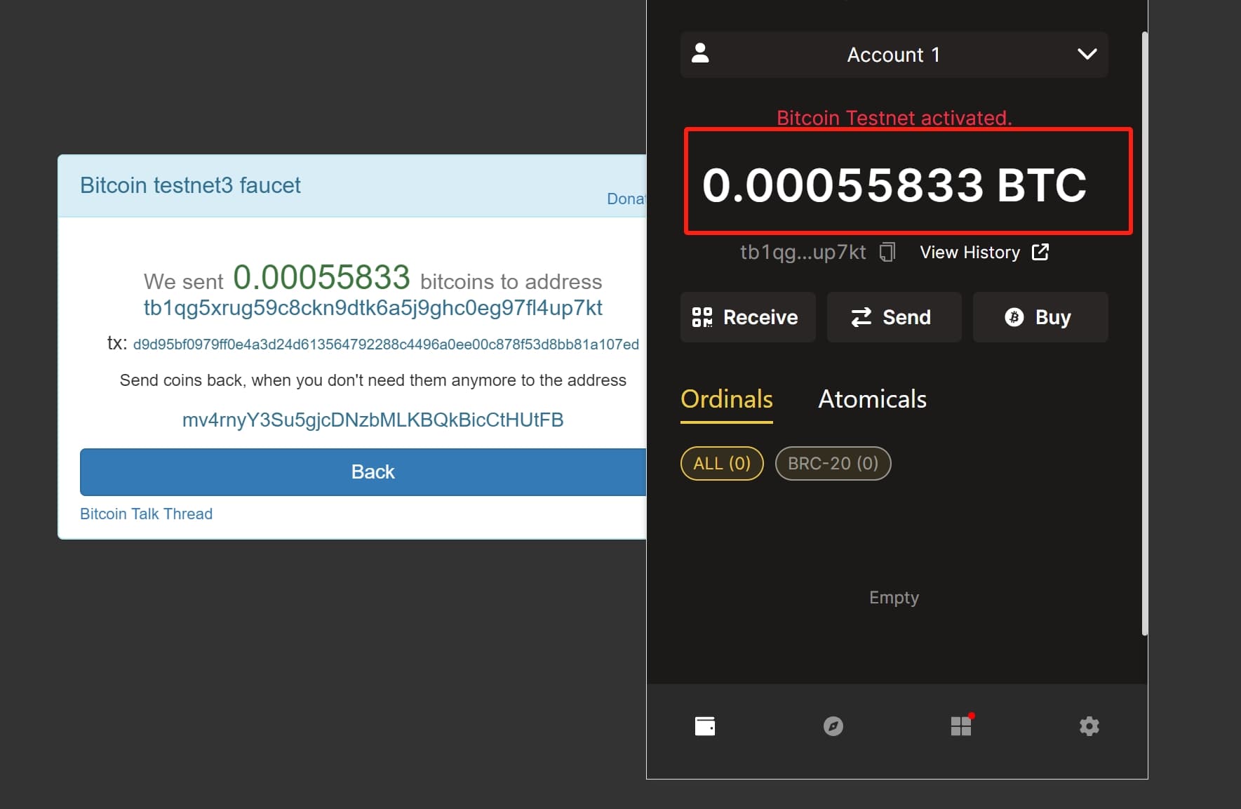 获取 BTC 测试币 – Rooch Network